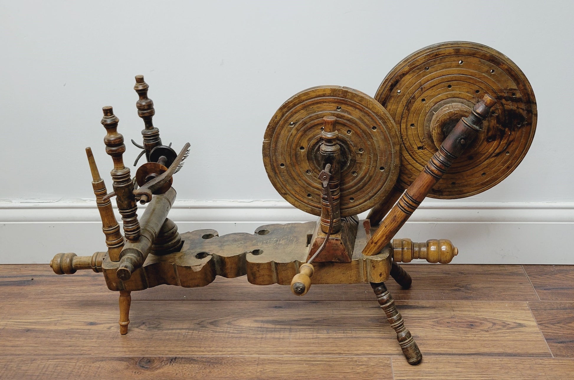 Antique Anatolian Charkha Table Top Spinning Wheel Wood Tool for Cotto ...