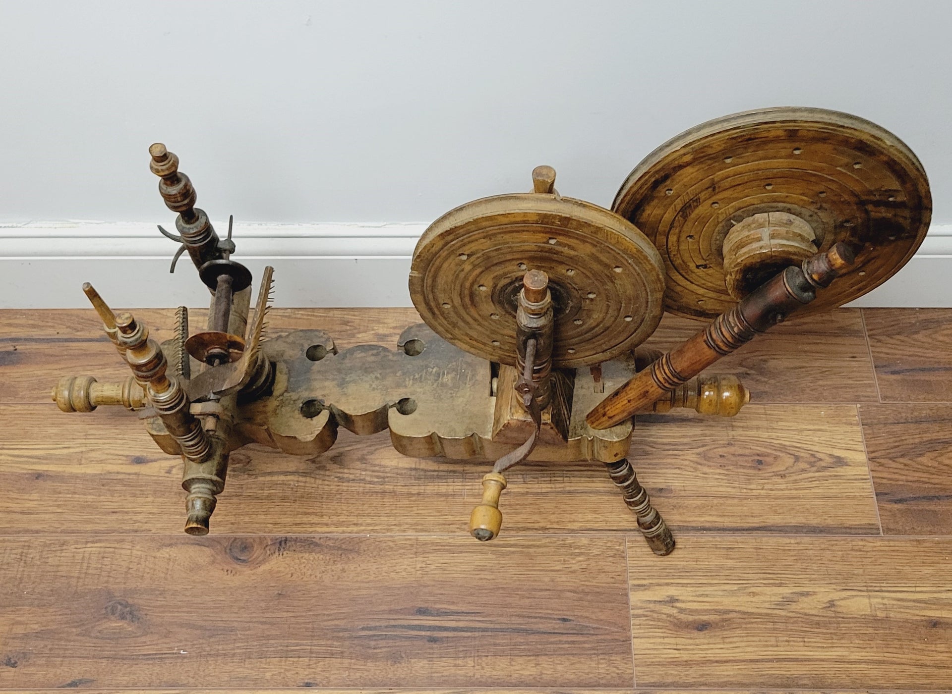 Antique Anatolian Charkha Table Top Spinning Wheel Wood Tool for Cotto ...