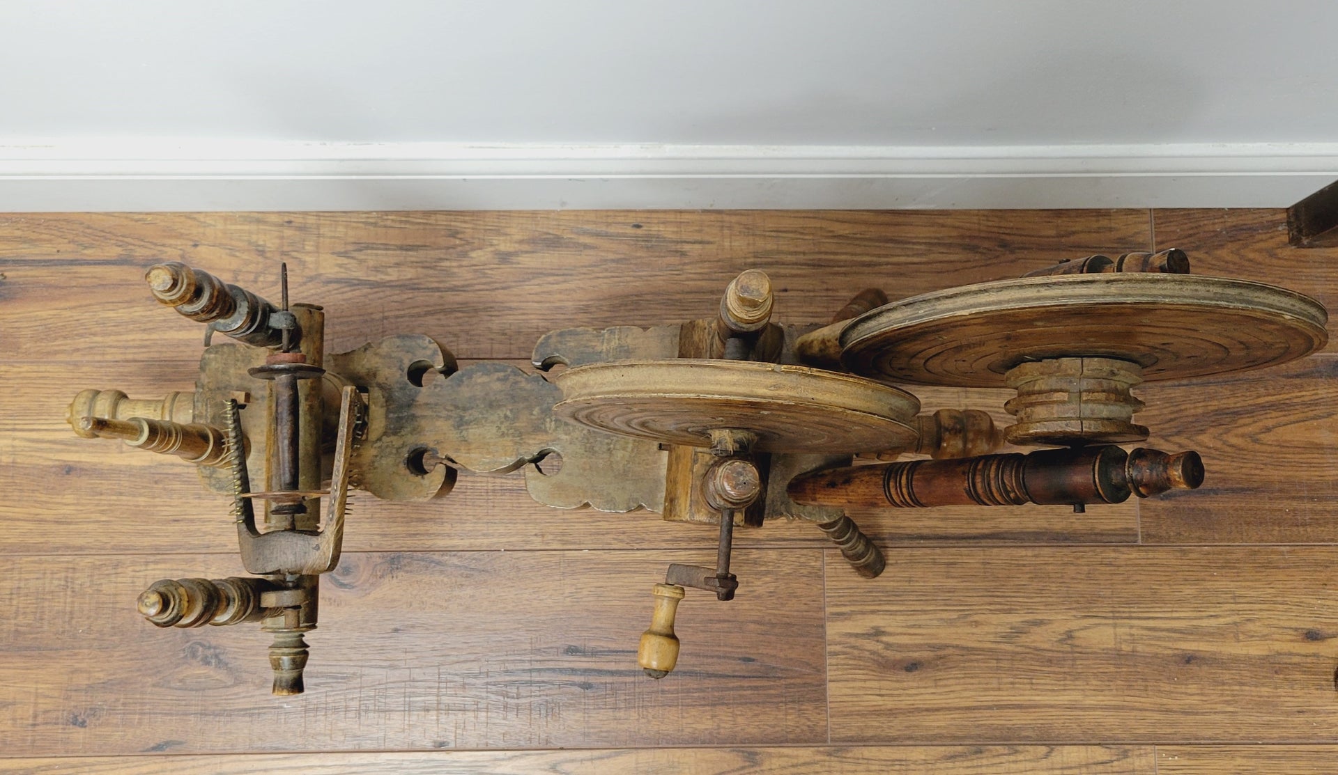 Antique Anatolian Charkha Table Top Spinning Wheel Wood Tool for Cotto ...