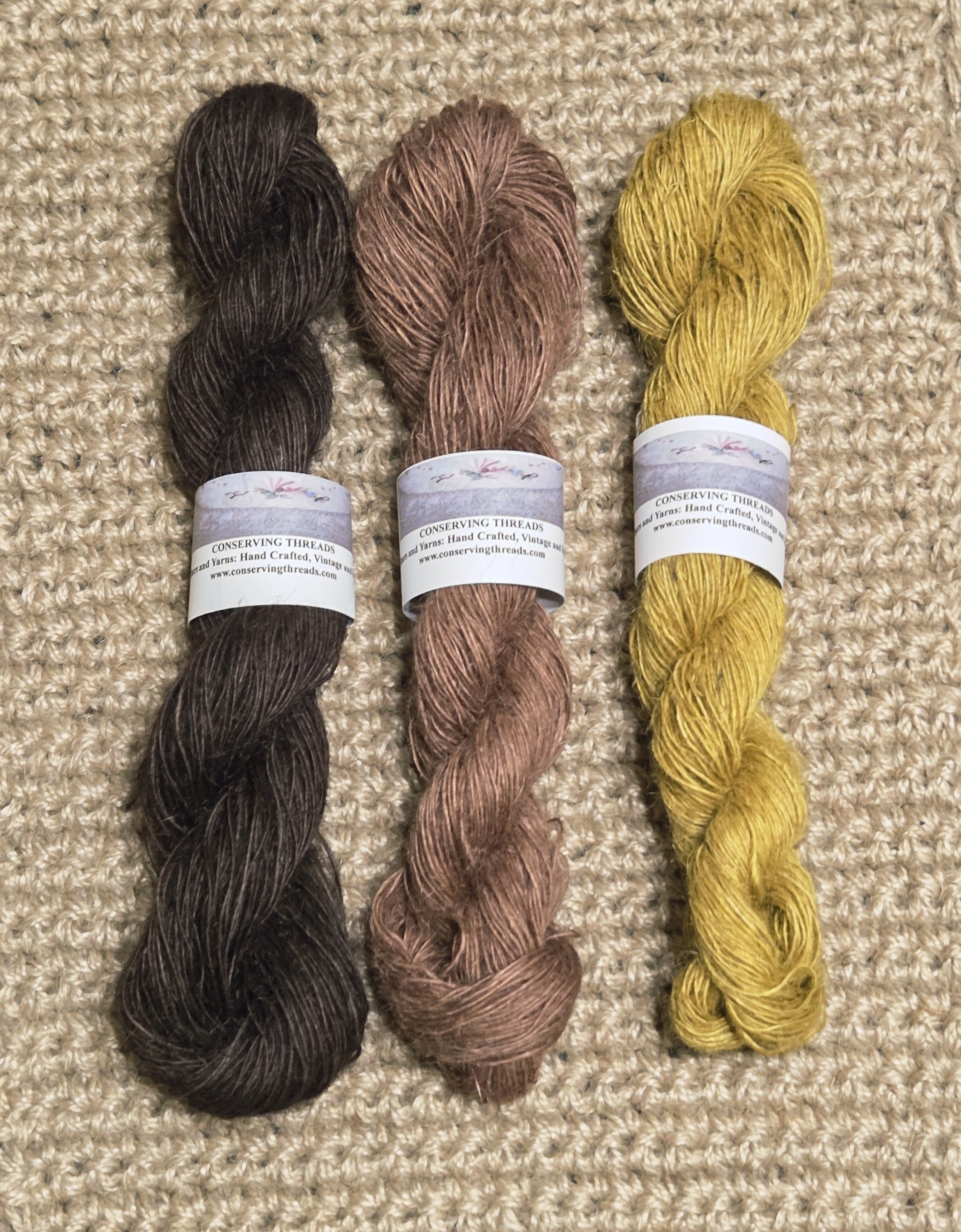 Yarn Jute. Skein. Lace Weight. Small Batch Dyed. 200 Yards. Browns ...