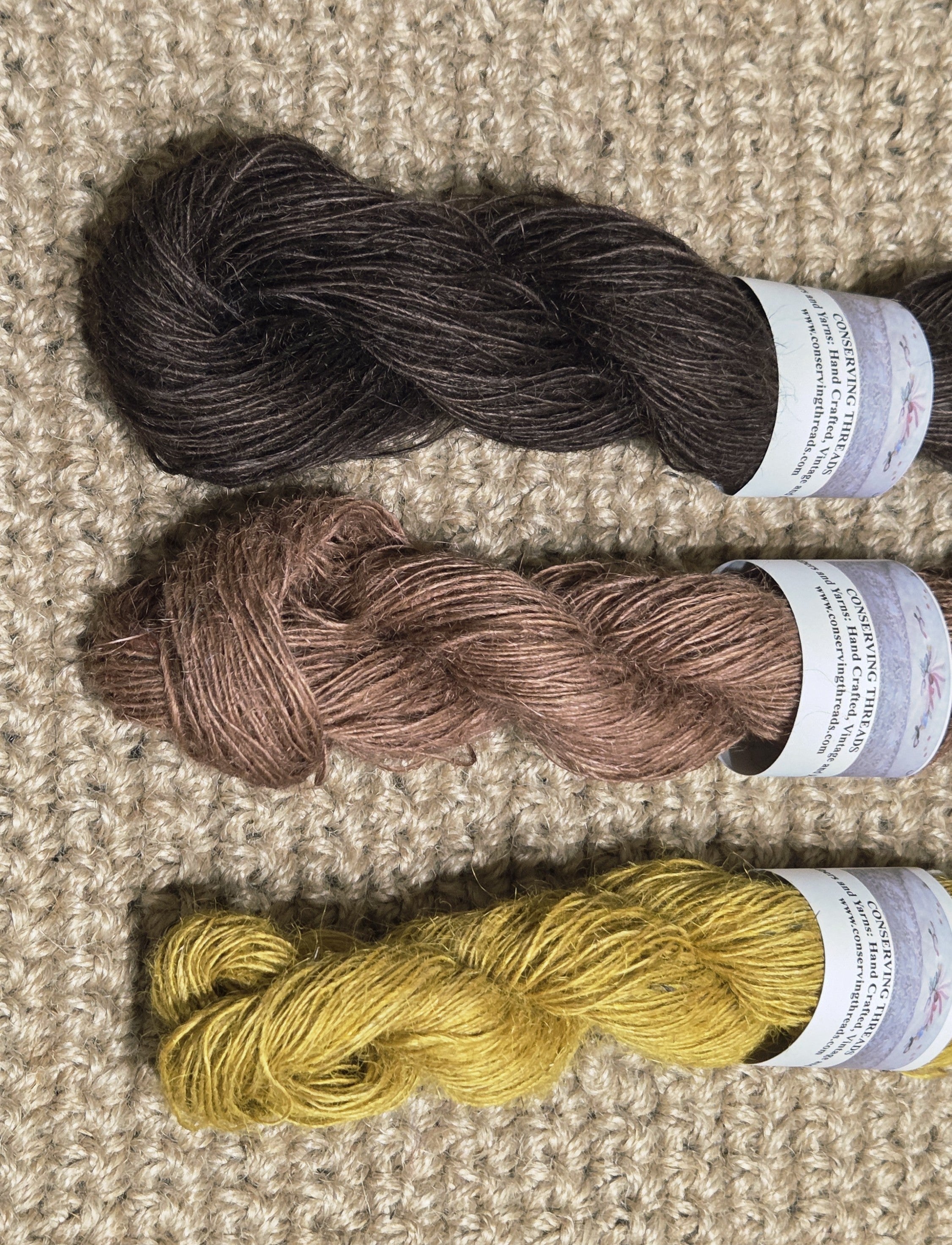 Yarn Jute. Skein. Lace Weight. Small Batch Dyed. 200 Yards. Browns ...