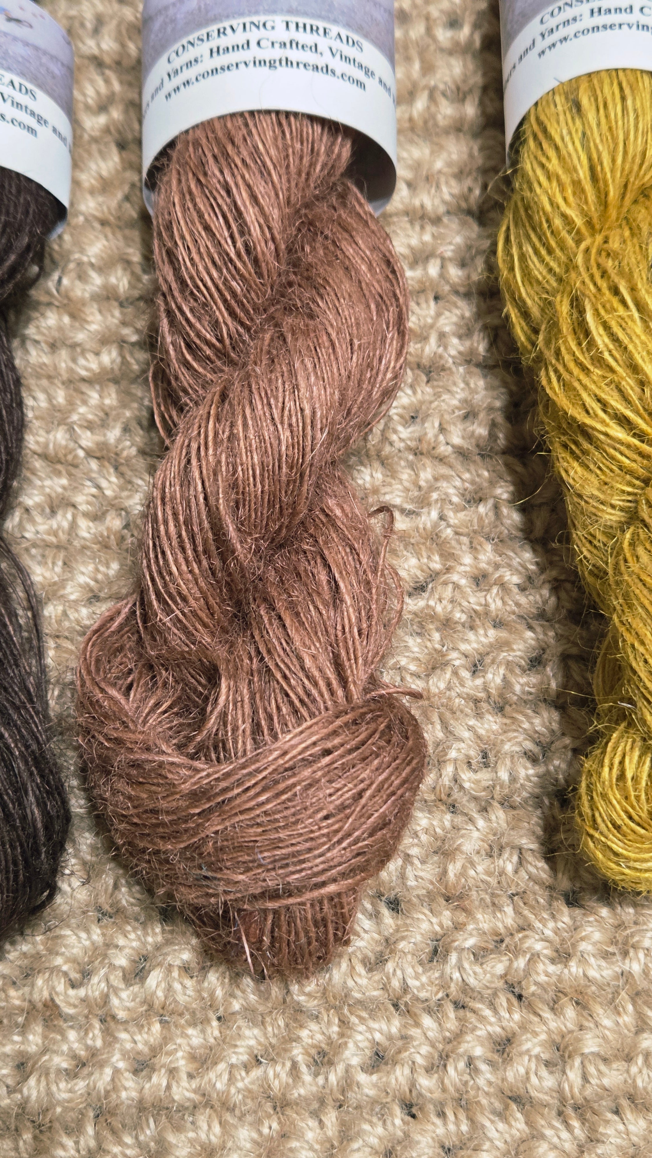 Yarn Jute. Skein. Lace Weight. Small Batch Dyed. 200 Yards. Browns ...